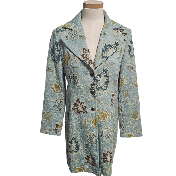 CAbi | Jackets & Coats | Cabi Guinevere Jacobean Floral Tapestry ...